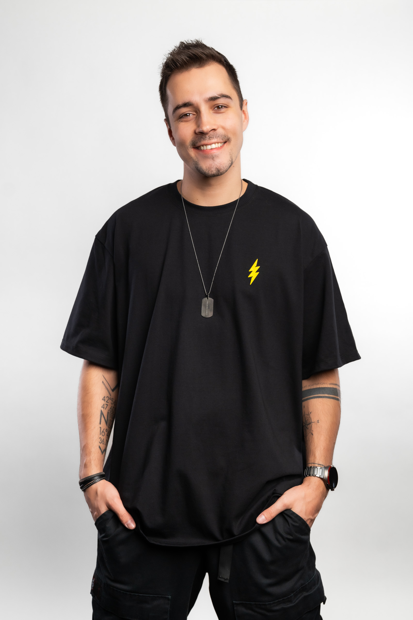 T-shirt BTBG, czarny - THUNDER WEAR